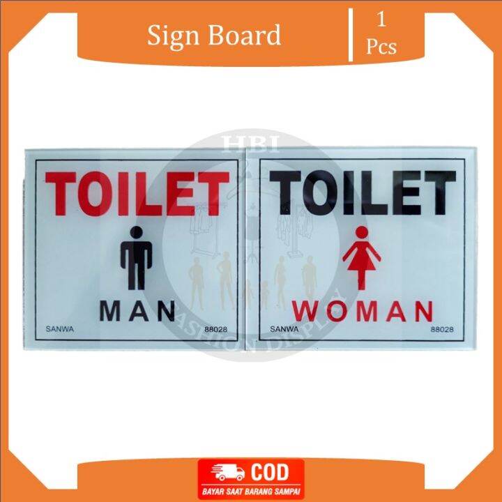 Sign Board Papan Informasi Toilet Man and Woman | Lazada Indonesia
