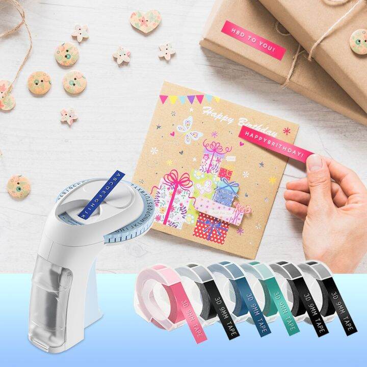 Omega S Handheld Label Printer 3D Embossing Label Maker Manual Labeling ...