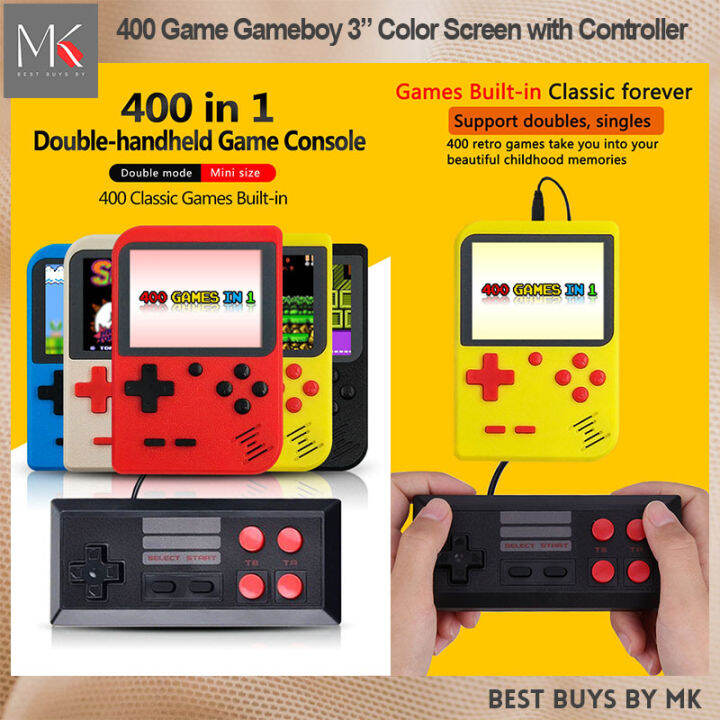 400 Classic Games 3in TFT Color Screen Retro Gamepad Gameboy Advanced ...