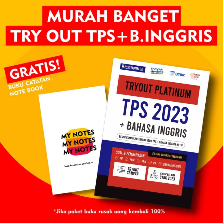 BUKU UTBK 2023 / TRY OUT PLATINUM TPS 2023 + BAHASA INGGRIS | Lazada Indonesia