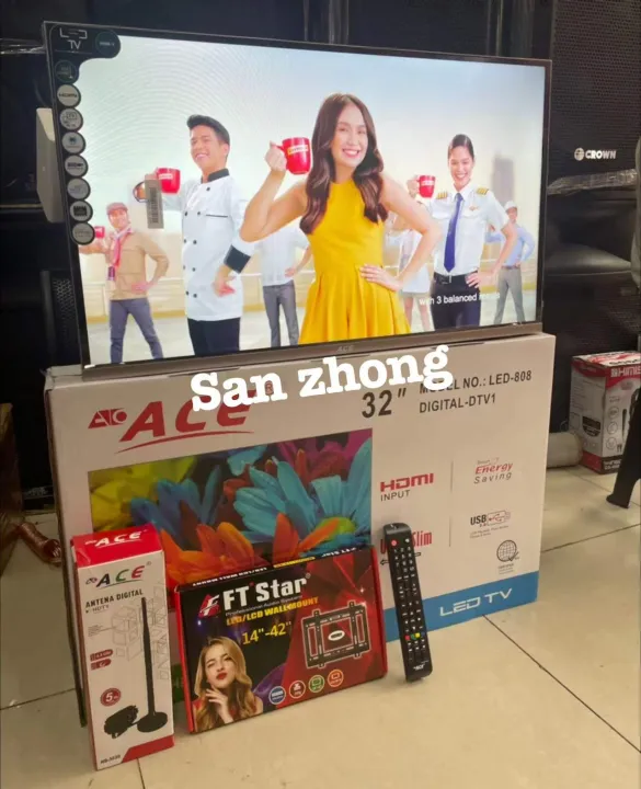 LED TV Black LED-808 DIGITAL dtv ACE 32" Slim | Lazada PH