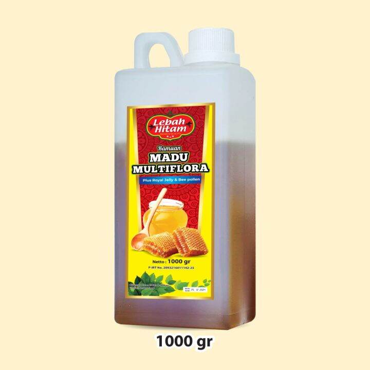 Lebah Hitam- Madu Asli Hutan Multiflora Diperkaya Bee Pollen Dan Royal ...