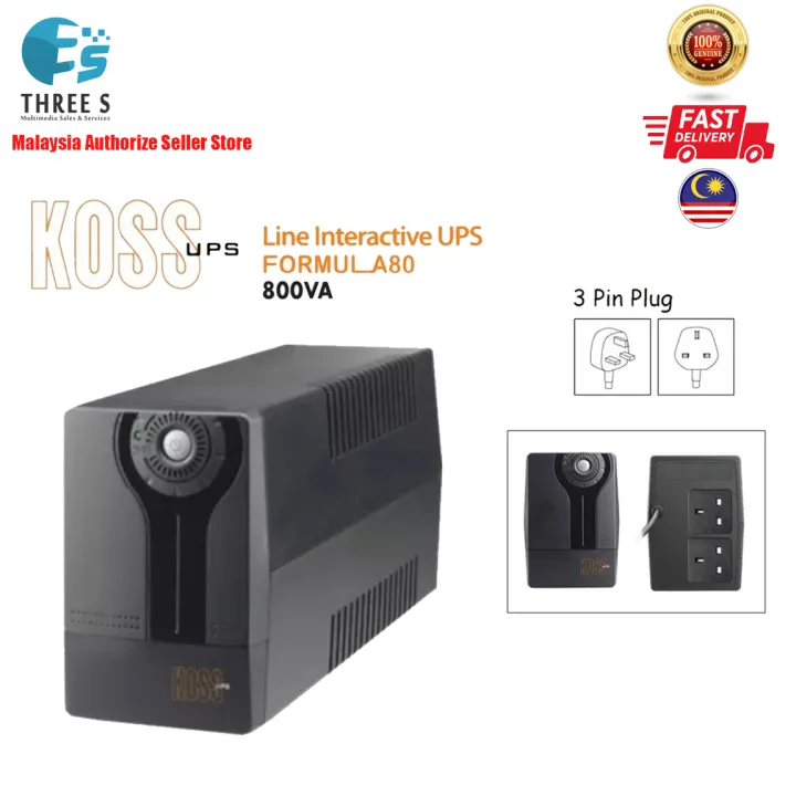 KOSS 800VA Formula 80 Line Interactive UPS | Lazada