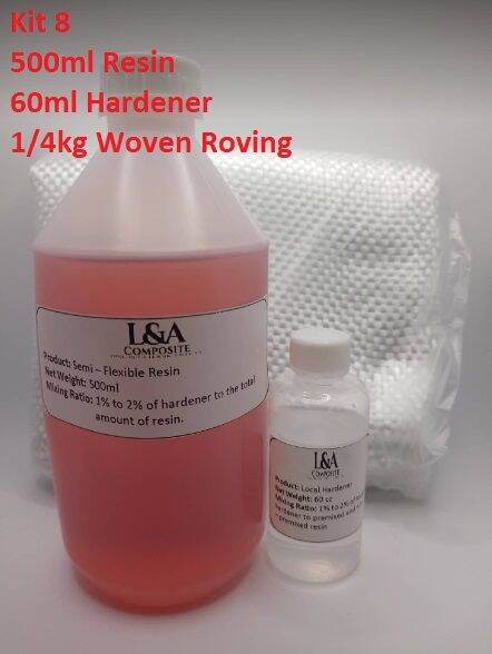 Fiberglass Premix Resin (B) Kit 8 - 500ml Resin, 60ml Hardener with 1/4kg Woven Roving | Lazada PH
