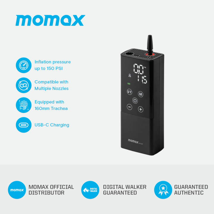 Momax Smart Air Pump - Black | Lazada PH