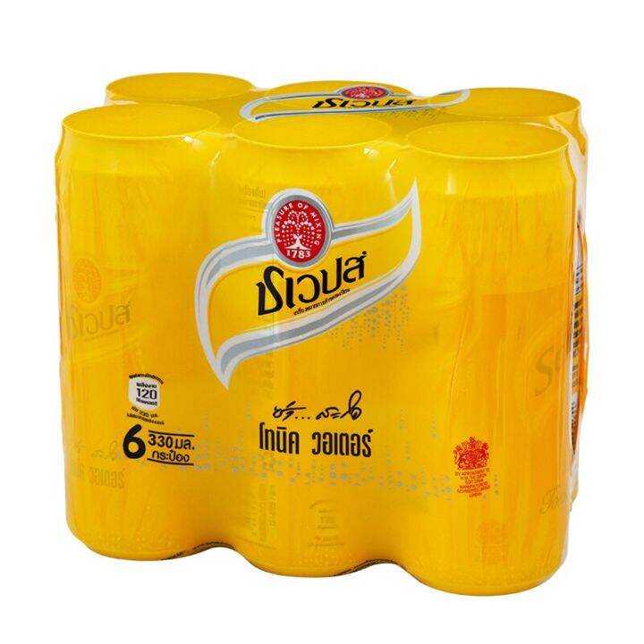 ᐉᐉFree Shipping [COD] Schweppes Tonic Water 330cc. Pack 6 ส่งฟรี ชเวปส์ ...