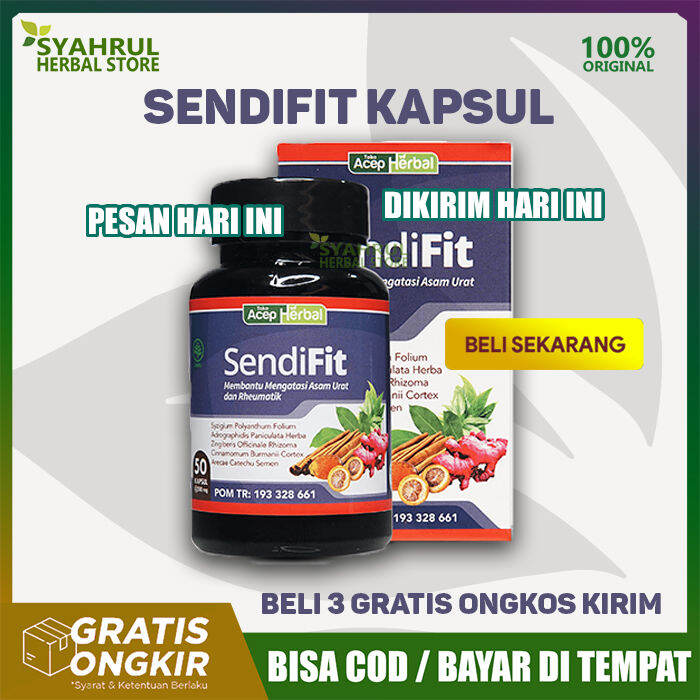 SendiFit Isi 50 Kapsul - Suplemen Herbal Untuk Asam Urat, Rematik ...