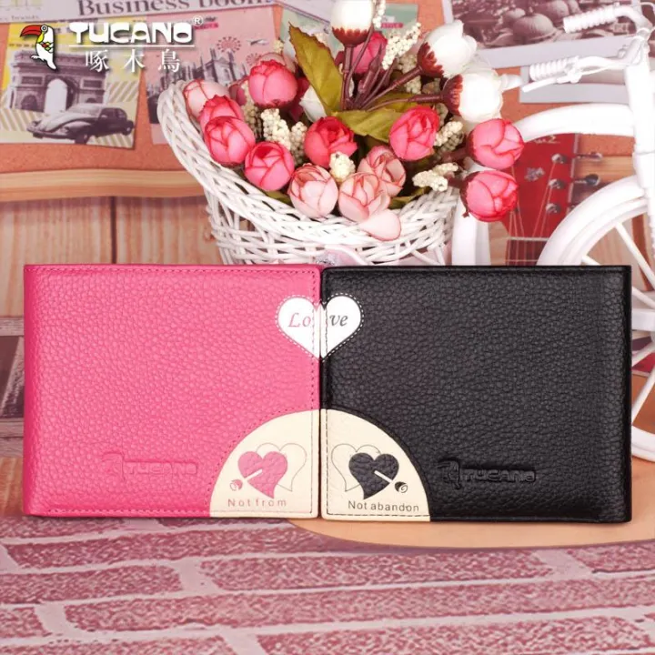 TUCANO Wallet Couples Wallet Short Pair of Genuine Leather Cowhide 2020 ...