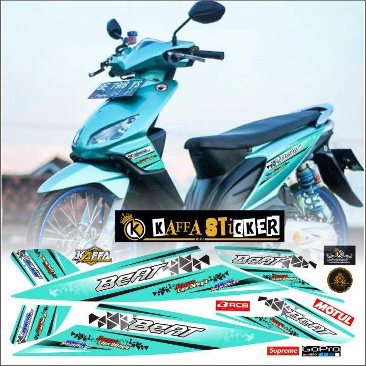 Striping Beat Karbu Stiker list body motor Beat Lama Polet List STiker ...