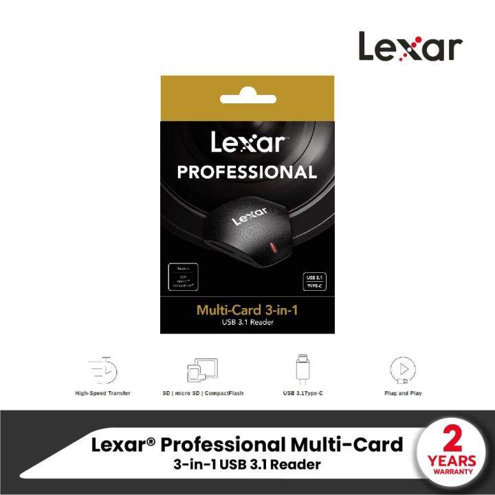 Lexar® Professional Multi-Card 3-in-1 USB 3.1 Reader (การ์ดรีดเดอร์ ...