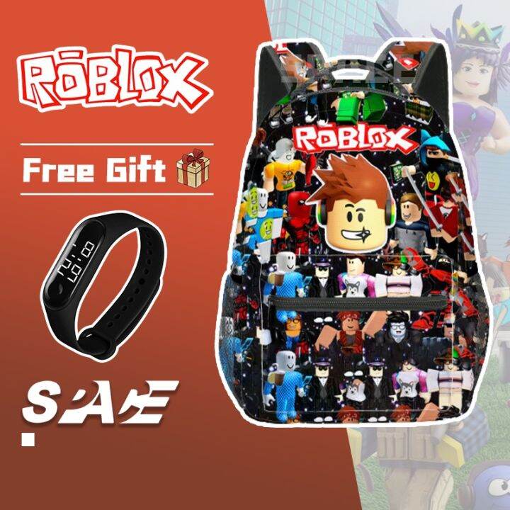 Robux Roblox School Bag Kids Student Cartoon Anime Children Kids School ...