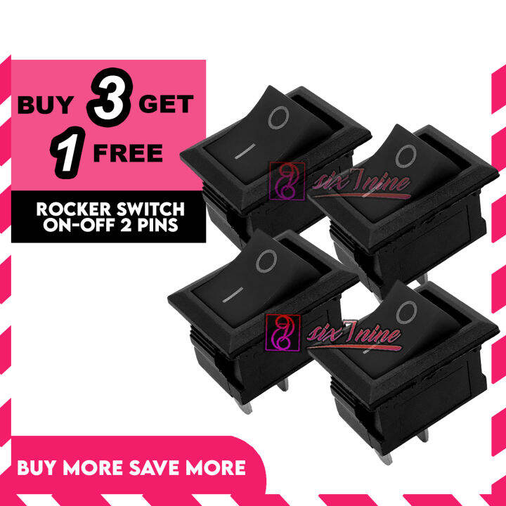 PROMO!!! 2way Rocker Switch SPST On-Off 2pin Black | Lazada PH