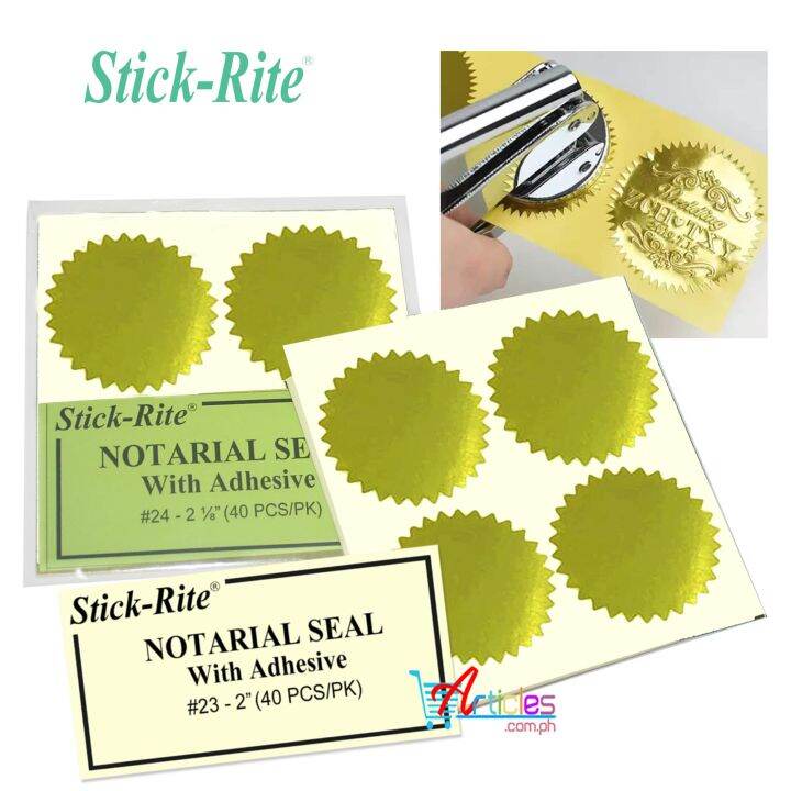 Self Adhesive Gold Notarial Seal Certificate Embossing Seal Label 120 ...
