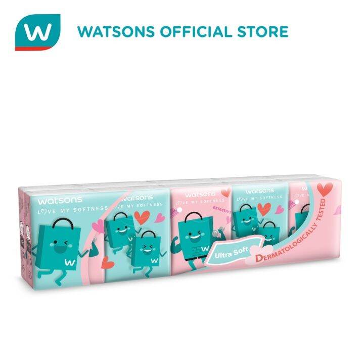 WATSONS Velvety Hankies 3 Ply 10 Sheets/10 Packs Tissue | Lazada PH