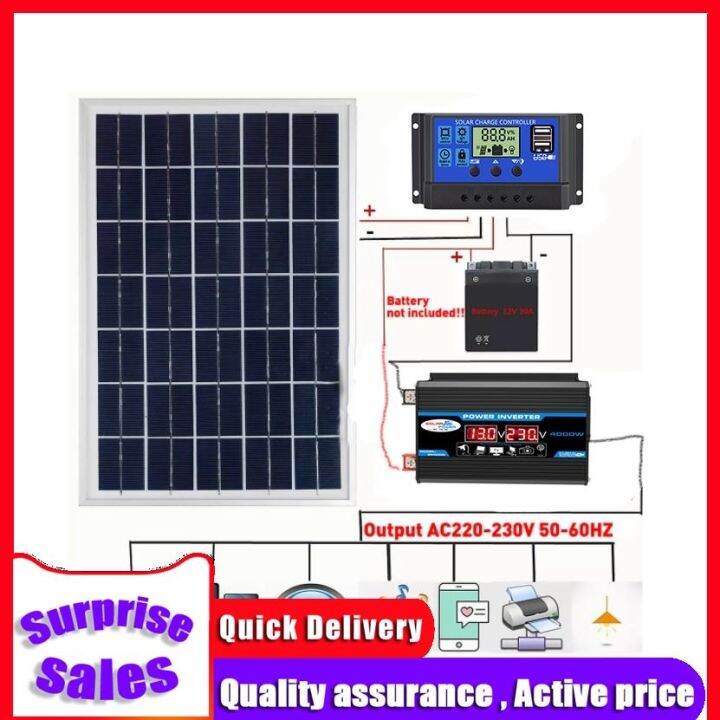 NEW 12V/24V Solar Panel System 20W Solar Panel Battery Charge ...