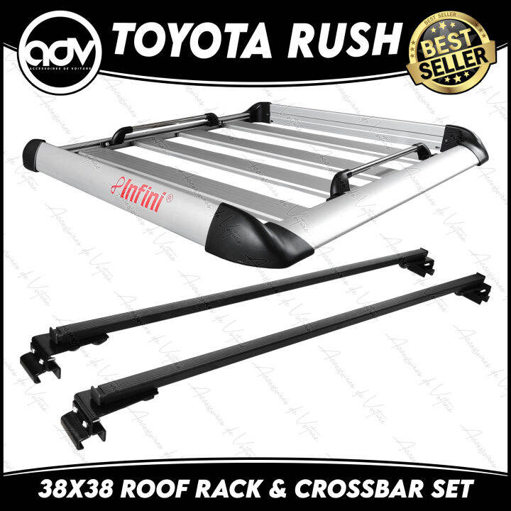 Toyota Rush 2018-2022 38x38 Roof Basket Roof Rack Silver with Rush ...