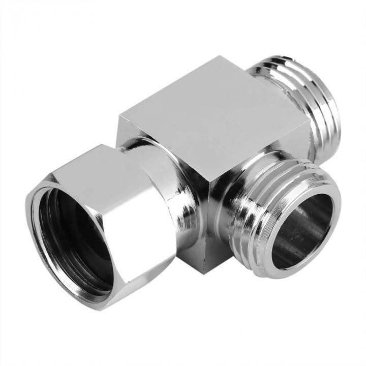 Silver Shower Arm Diverter 3 Way Brass Chrome Diverter G1 2 T Shape