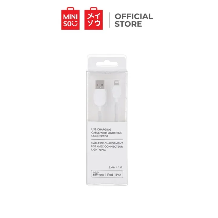 【Ready Stock】 MINISO USB Charging Cable With Lightning Connector iPhone ...