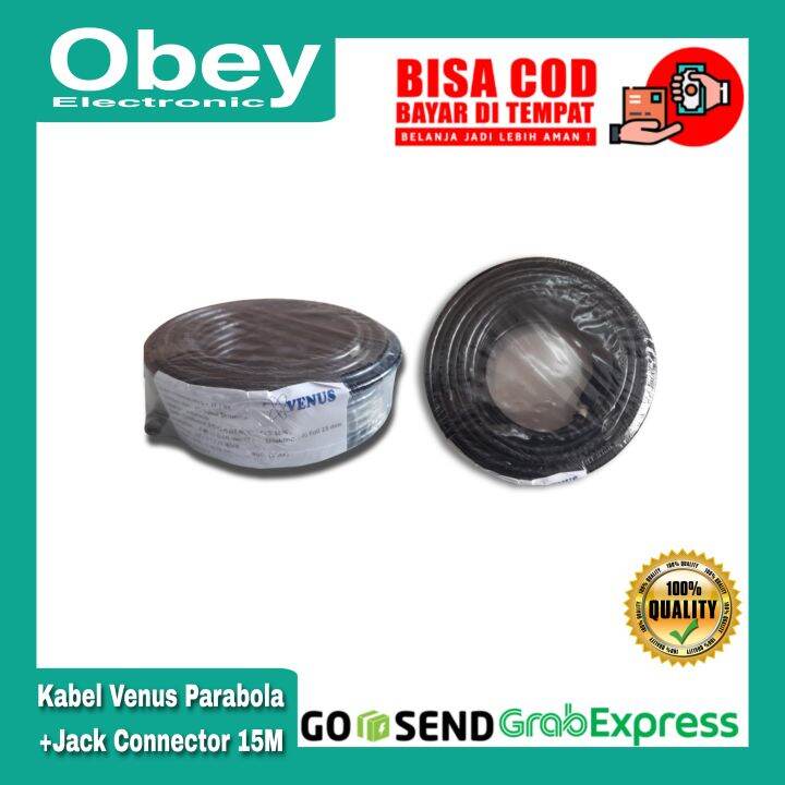 Kabel Venus parabola+Jack Connector 15 Meter | Lazada Indonesia