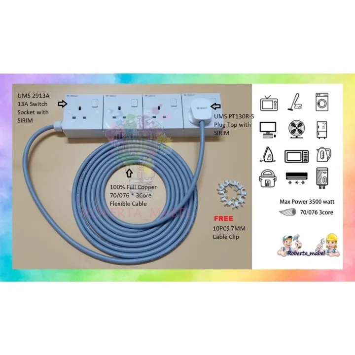 2022 Heavy Duty Extension Trailing Socket With Full Copper 70/076x3core ...