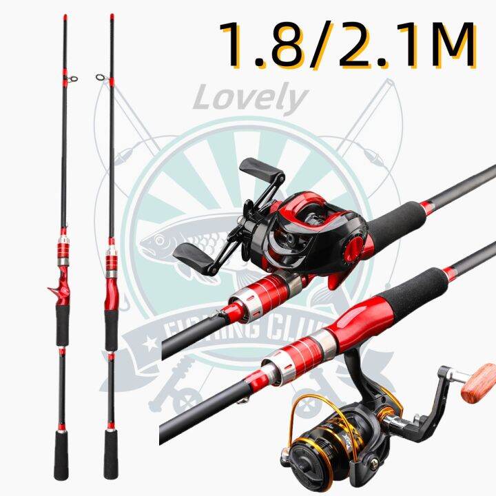 2.1M Carbon Fiber Fishing Rod Casting Spining Ultralight Fishing Rod ...