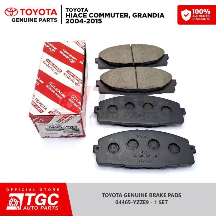 Toyota Genuine Brake Pads Original Toyota HIACE COMMUTER Grandia 2004-2015 04465-YZZE9 1 Set ...