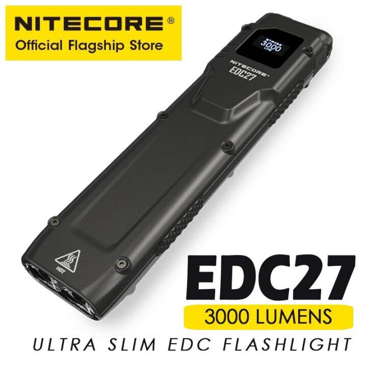 Nitecore EDC27 USB-C Rechargeable Flashlight Tactical Mini Keychain Light EDC Troch Light 3000 ...