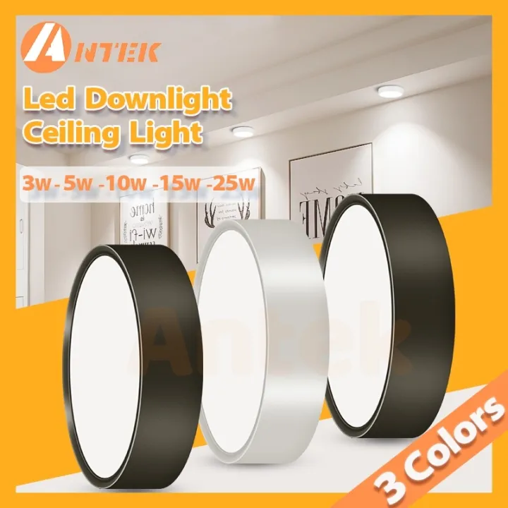Antek Pin Light Surface Mounted Led Ceiling Lamp Round Downlight Spot ...