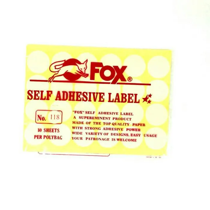 Fox Label Sticker No. 118 Self Adhesive Stiker Label Undangan Nama Pack ...