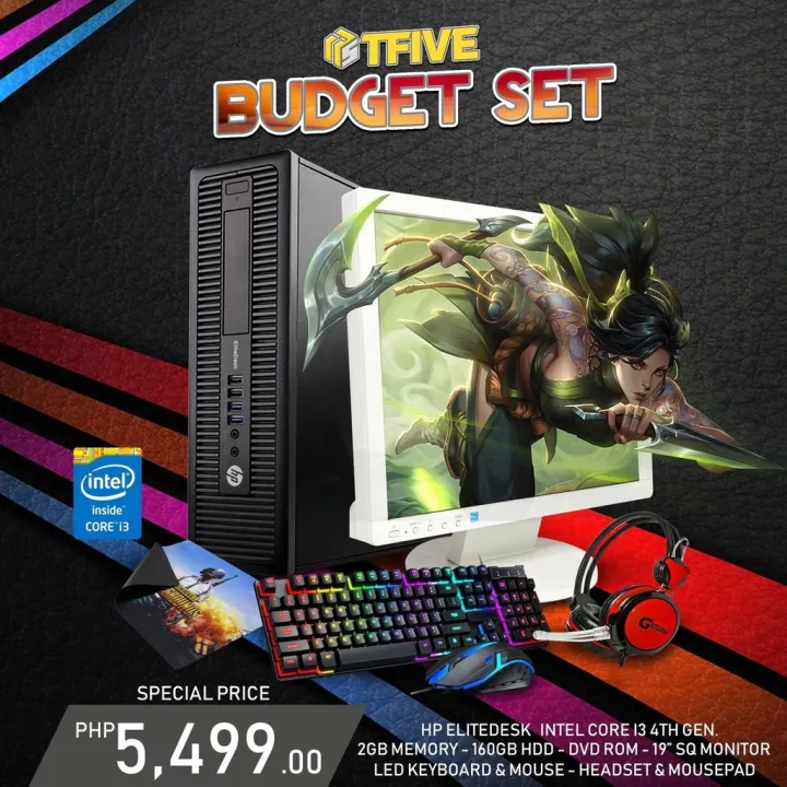 BUDGET COMPUTER SET HP Elitedesk i3 4th Gen 19 SQ Monitor | Lazada PH