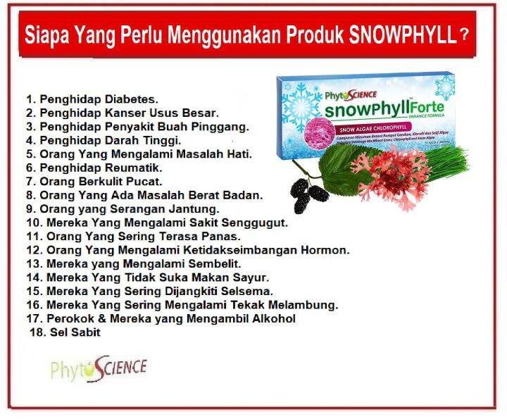 Phytoscience Snowphyll Forte (15 sachets x 3000mg) For Diabetic kencing manis | Lazada