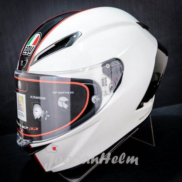 AGV PISTA GPRR SCUDERIA CARBON - WHITE RED- AGV PISTA GP RR | Lazada ...