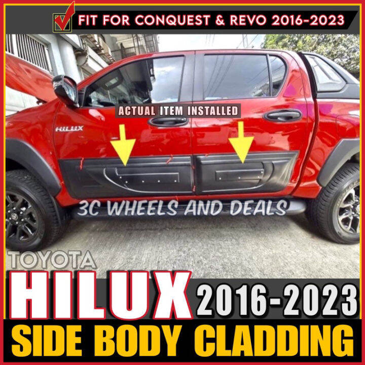 TOYOTA HILUX REVO/CONQUEST 2016-2023 SIDE BODY CLADDING | Lazada PH