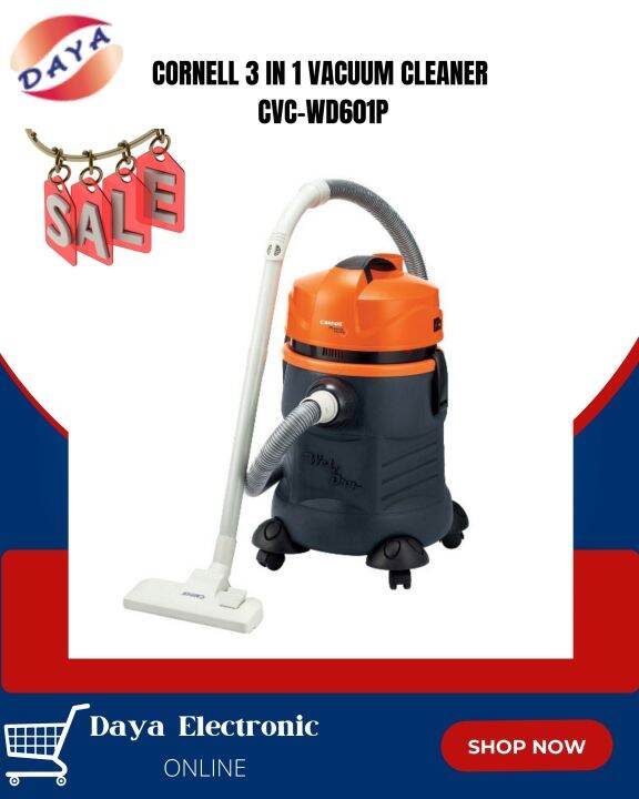 cornell 3 in 1 vacuum cleaner CVC-WD601P | Lazada