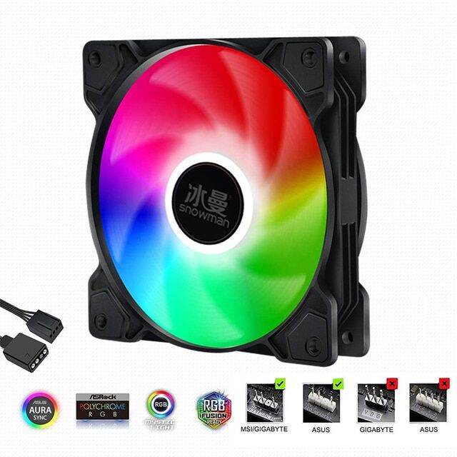 SNOWMAN PWM 4 Pin 120mm Computer Case Fan Silent 12CM Fan CPU Cooling ...