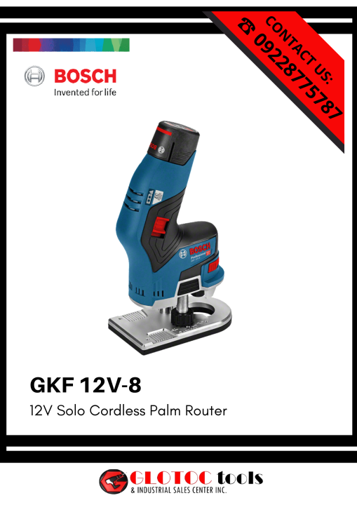 BOSCH 12V Solo Cordless Palm Router GKF 12V-8 | Lazada PH