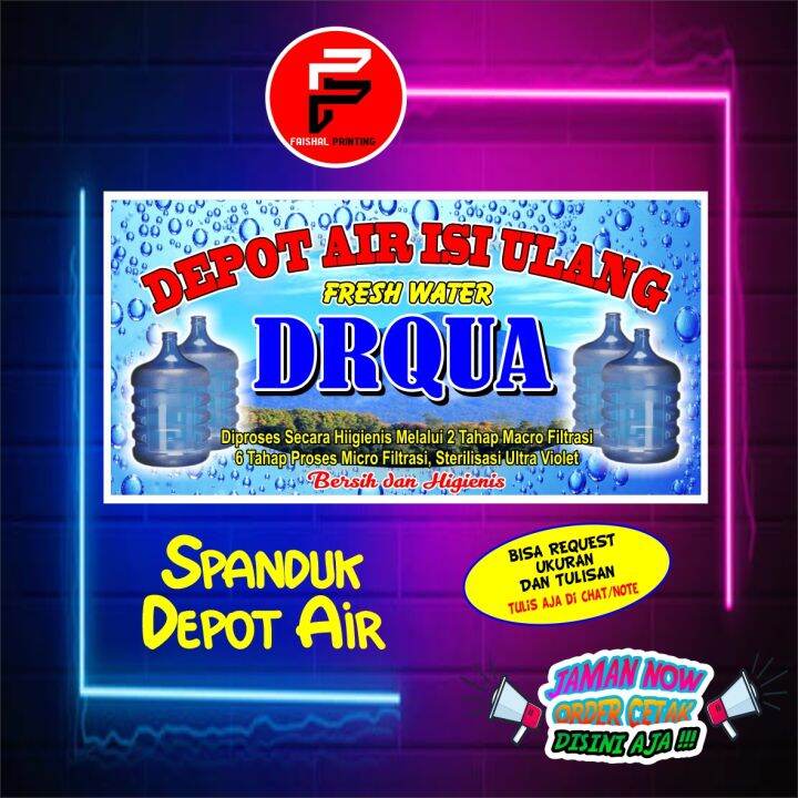 Spanduk Depot Air Minum / BannerAir Minum Isi Ulang / Spanduk Depot Air ...