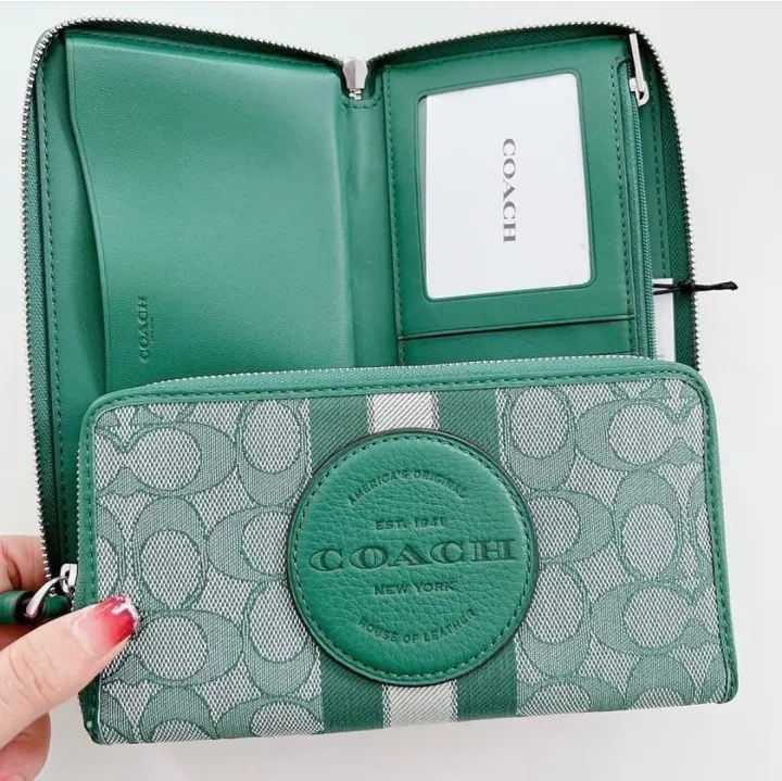 Original Coach Dempsey Large Phone Wallet In Signature Jacquard With ...