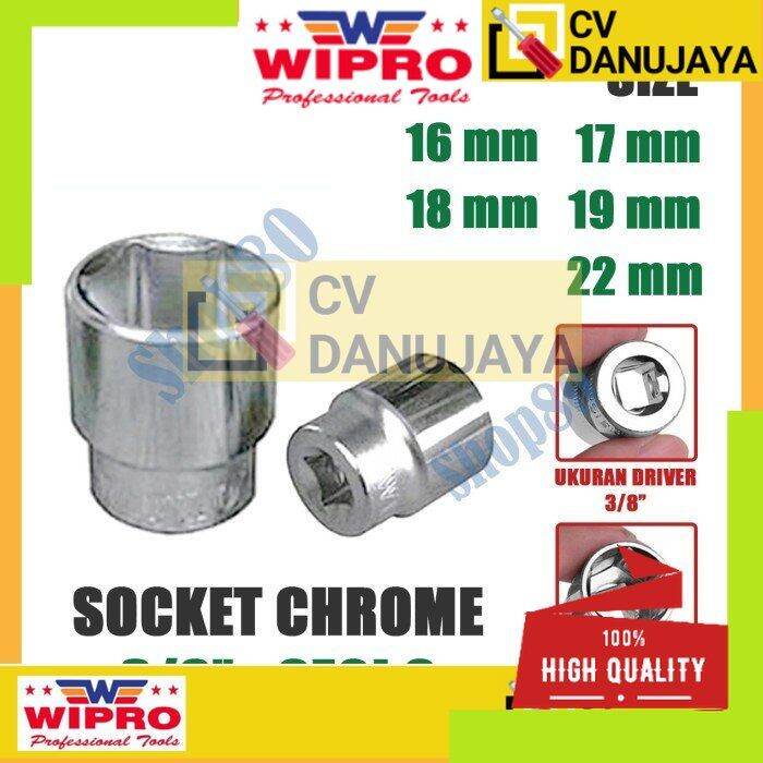 Wipro Mata Kunci Shock Sok Sock 3/8" inci 6PT 16 17 18 19 22 mm - 16 mm | Lazada Indonesia
