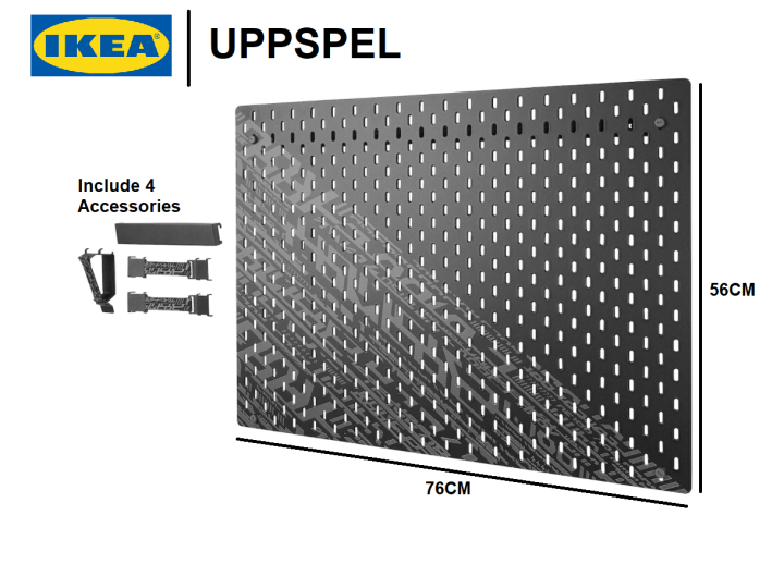 IKEA X ROG UPPSPEL PEGBOARD DIY SHELVES /WALL MOUNT STORAGE / KEYBOARD ...