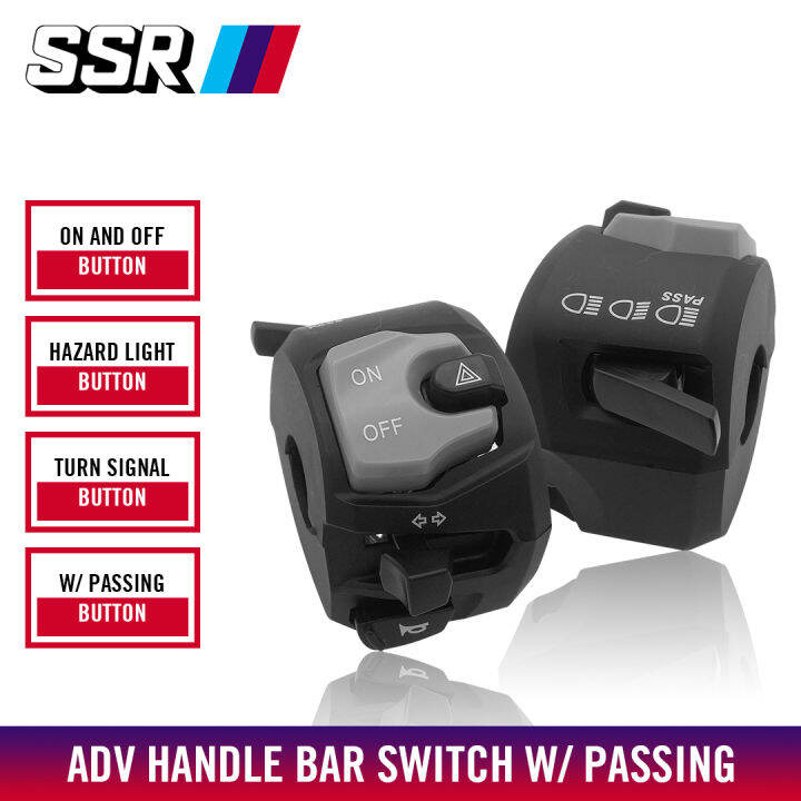 ADV Handle Bar Switch with Passing Universal Left Side Heavy Duty ABS ...