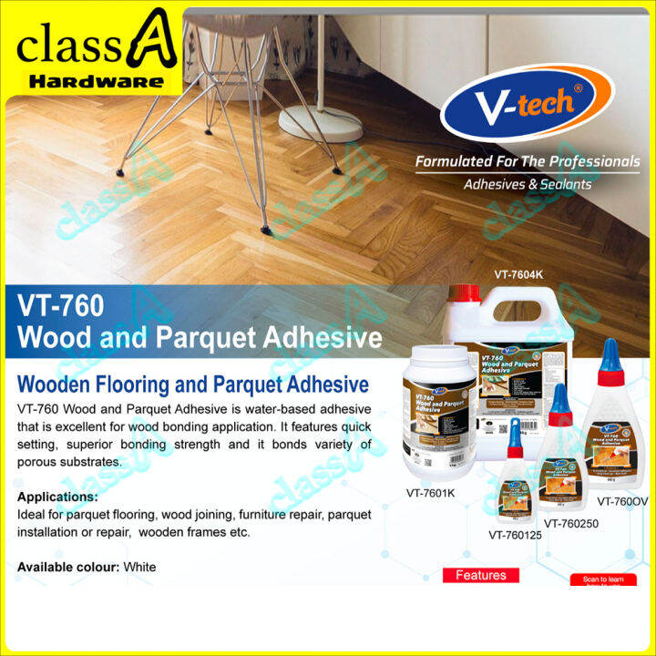 ClassAHW Wood and Parquet Adhesive 500g Glue Parquet VT 760 Gam Putih ...