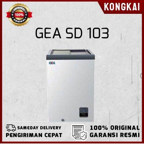 GEA SD103 Chest Freezer Sliding Flat 103 Liter | Lazada Indonesia