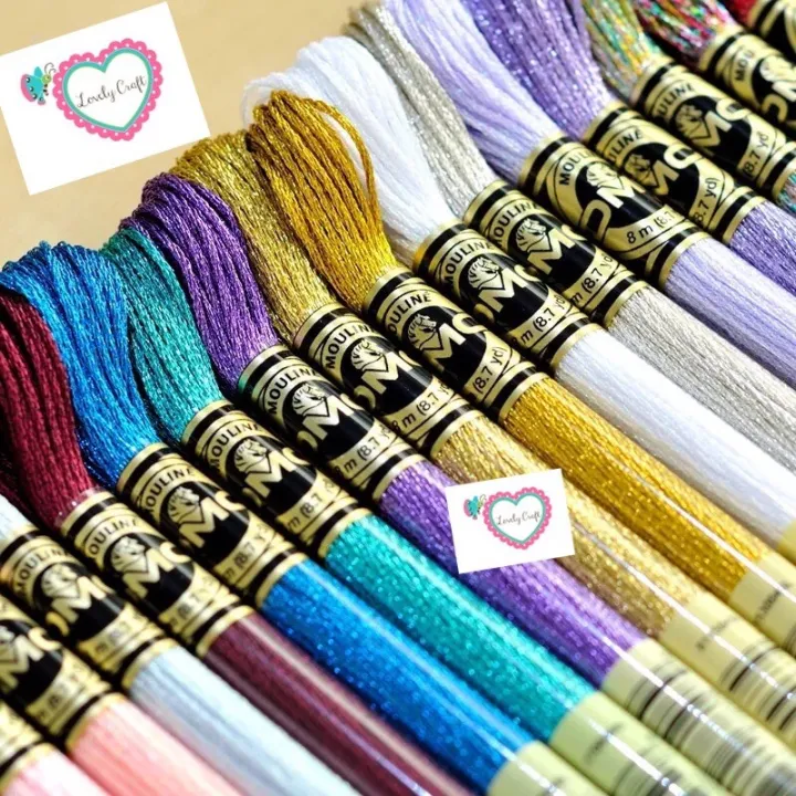 Original DMC Art 317W Light Effect Thread / Benang Sulam Tangan DMC Ori ...