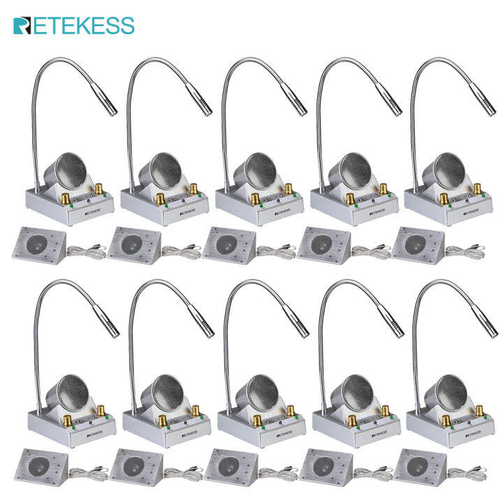 【10 PCS】Retekess TW105 5W Dual Way Window Counter Intercom Dual-way ...