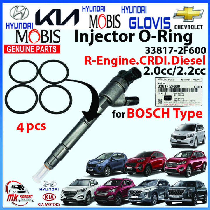 [GENUINE] Injector O-Ring. 4 pcs. for R-Engine.CRDI.Diesel. for BOSCH ...