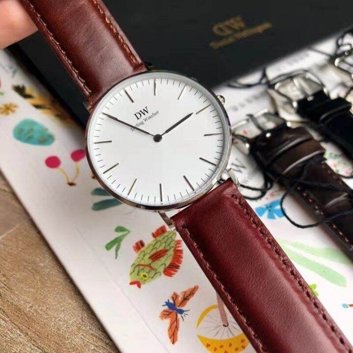 ⌚ DW watches lovers ultra-thin quartz watch of wrist waterproof ...