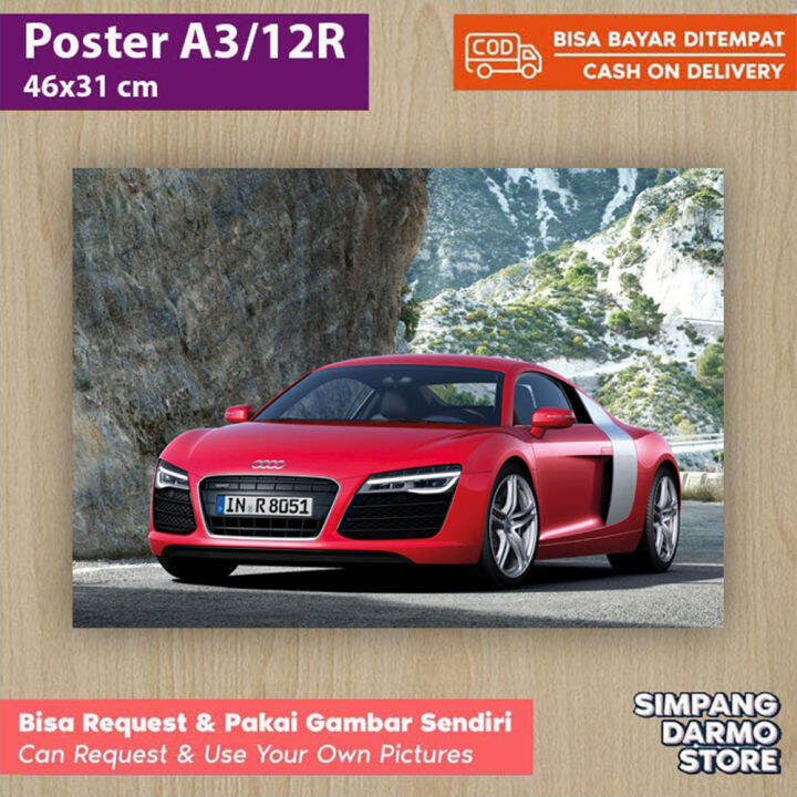 Poster Mobil Sport Audi Terbaru Tersedia Berbagai Ukuran A4 A3 Besar ...