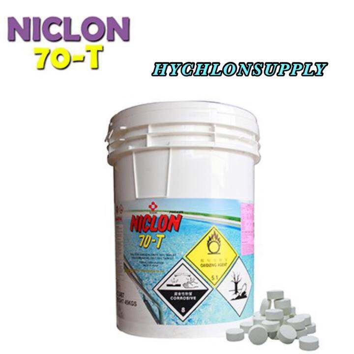 Chlorine Ni-Chlon 70T Tablet 1inch 45Kg (Japan) Swimming Pool Calcium ...