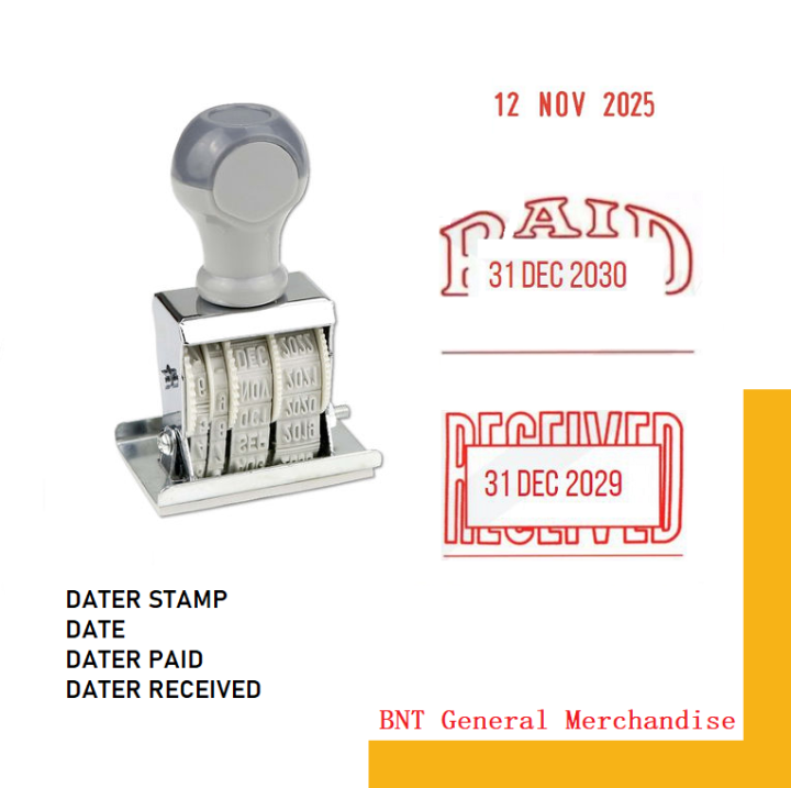 Dater Stamp Paid Received 1Piece | Lazada PH